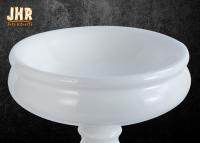 China Wedding Glossy White Fiberglass Flower Pots Lightweight Planters And Pots for sale