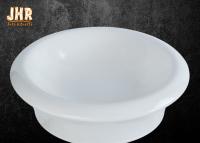 China Classic Glossy White Fiberglass Floor Vases With Pedestal For Wedding 2 Sizes for sale