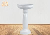 China Decorative Glossy White Fiberglass Flower Pots Creative Shape 100cm Height for sale
