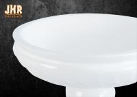 China Decorative Glossy White Fiberglass Flower Pots Creative Shape 100cm Height for sale
