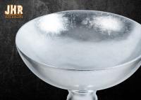 China High Foot Silver Leaf Fiberglass Flower Plates Modern Flower Pots Cup Shape for sale
