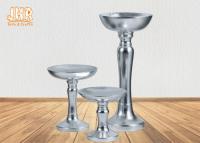 China High Foot Silver Leaf Fiberglass Flower Plates Modern Flower Pots Cup Shape for sale