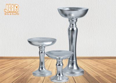 China High Foot Silver Leaf Fiberglass Flower Plates Modern Flower Pots Cup Shape for sale