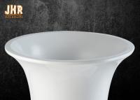 China Durable Fiberglass Planters Floor Vase Glossy White for sale