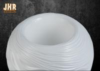 China Wavy Pattern Glossy White Fiberglass Centerpiece Table Vases Ball Shape for sale