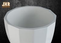 China Footed Glossy White Fiberglass Wedding Centerpiece Table Vases 2 Piece for sale