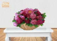 China Boat Shape Frosted Gold Fiberglass Flower Serving Bowl For Home Wedding for sale