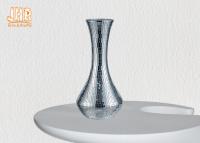 China Artificial Flowers Fiberglass Planters Table Vases Silver Mirror Glass Color for sale