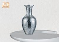 China Wedding Centerpiece Table Vase Silver Mosaic Glass Table Vases Decorative Flower Pots for sale
