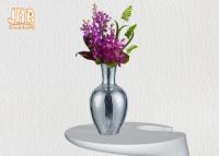 China Wedding Centerpiece Table Vase Silver Mosaic Glass Table Vases Decorative Flower Pots for sale