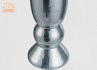 China Mosaic Glass Table Vase Homewares Decorative Items Silver Floor Vase For Living Room for sale