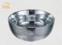 China Silver Mosaic Glass Flower Bowls Fiberglass Table Vases Round Flower Pots Decorative Vases for sale