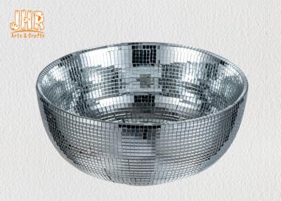 China Silver Mosaic Glass Flower Bowls Fiberglass Table Vases Round Flower Pots Decorative Vases for sale