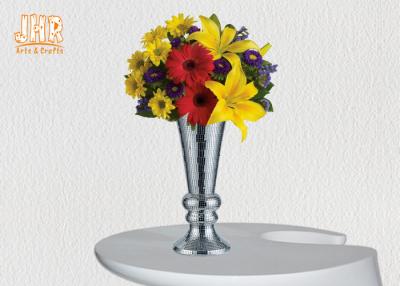China Trumpet Centerpiece Table Vases Homewares Decorative Items Mosaic Glass Vases Fiberglass Vases for sale