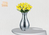 China Modern Fiberglass Table Vase Homewares Decorative Items Silver Mosaic Glass Vases for sale