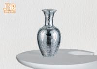 China Fiberglass Table Vase Silver Mosaic Glass Vases For Artificial Flowers Home Decorations for sale