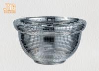 China Creative Silver Mirrored Mosaic Fiberglass Flower Bowls Indoor Decor for sale