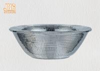 China Round Shape Shining Fiberglass Flower Bowls Silver Mosaic Glass 31cm × 11cm for sale