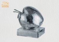 China Small Mosaic Glass Fiberglass Apple With Square Base Sculpture Decoration for sale