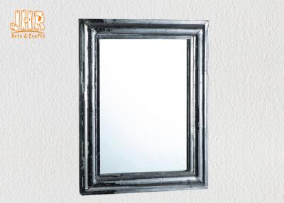 China Home Decor Traditional Rectangular Wall Mirror With Silver Mosaic Glass Frame for sale