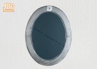 China Oval Industrial Style Fiberglass Furniture Silver Mosaic Glass Framed Wall Mirror for sale