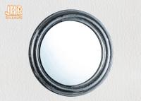 China Pratical Glass Framed Fiberglass Wall Mounted Vanity Mirror Round Shape for sale