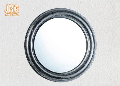 China Pratical Glass Framed Fiberglass Wall Mounted Vanity Mirror Round Shape for sale