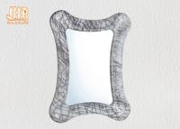China Home Decor Marbling Frame Fiberglass Wall Vanity Mirror Marble Bordered Design for sale