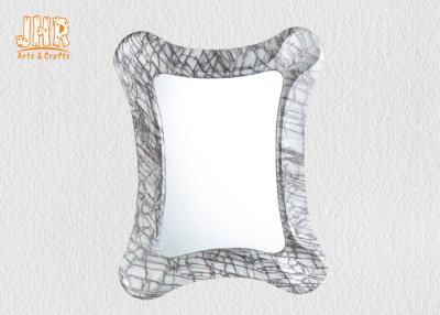 China Home Decor Marbling Frame Fiberglass Wall Vanity Mirror Marble Bordered Design for sale