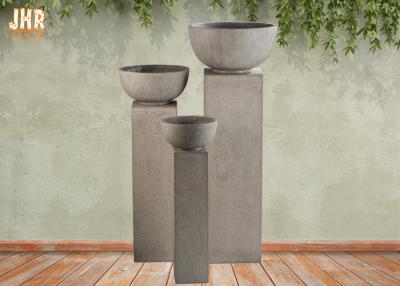 China Fiberclay Garden Pots Clay Flower Pots With Pedestal Outdoor Planters Large Planters Garden Planters for sale