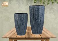 China Grey Planters Fiberclay Plant Pots Clay Flower Pots Large Planters Outdoor Pot Planter Set MGO Pots for sale