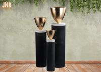 China Frosted Planters White Planter Clay Pot Planters Black Pedestal Garden Planters Flower Planter Plant Stand for sale