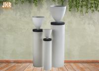 China Frosted Planters White Planter Clay Pot Planters Black Pedestal Garden Planters Flower Planter Plant Stand for sale