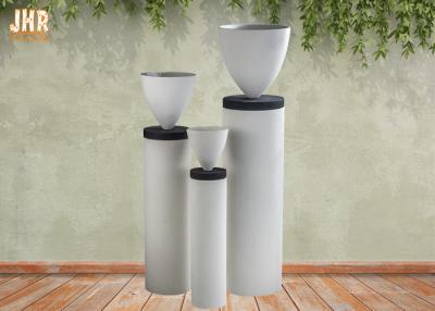 China Frosted Planters White Planter Clay Pot Planters Black Pedestal Garden Planters Flower Planter Plant Stand for sale