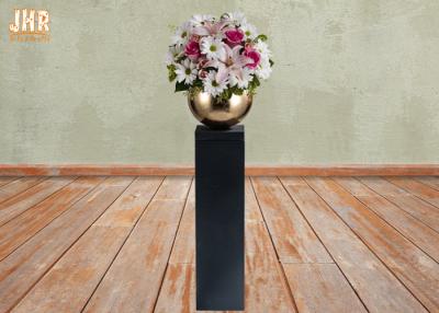 China Round Clay Flower Pots Gold Foil Or Frosted Finish for sale