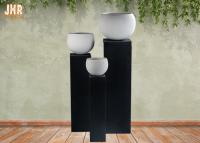 China Round Clay Flower Pots Gold Foil Or Frosted Finish for sale