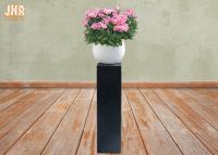 China Round Clay Flower Pots Gold Foil Or Frosted Finish for sale