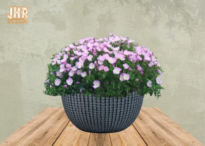 China Bowl Planters Fiber Clay Flower Pots Garden Pots Outdoor Planters Patio Planters Flower Planter for sale