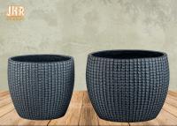 China Grey Pots Resin Plant Pots Round Planters Outdoor Pot Planters Clay Pots Garden Flowerpots Pot Flower for sale