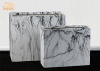 China Rectangular Pots Marble Plant Pots Clay Flower Pots MGO Pot Planters Indoor Planters Flower Planter for sale