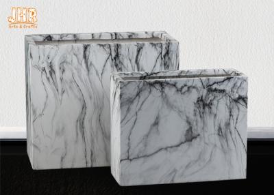 China Rectangular Pots Marble Plant Pots Clay Flower Pots MGO Pot Planters Indoor Planters Flower Planter for sale
