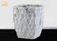 China Marble Flower Pots Fiber Clay Plant Pots Decorative Clay Pots Resin Pot Planters Indoor Planters for sale