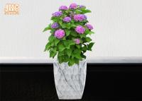 China Marble Flower Pots Fiber Clay Plant Pots Decorative Clay Pots Resin Pot Planters Indoor Planters for sale