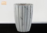 China Marbling Clay Flower Pots Fiberclay Plant Pots Large Pot Planters Clay Floor Vases for sale