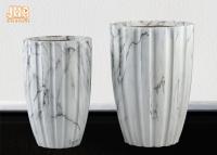 China Marbling Clay Flower Pots Fiberclay Plant Pots Large Pot Planters Clay Floor Vases for sale