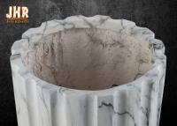 China Marbling Clay Flower Pots Fiberclay Plant Pots Large Pot Planters Clay Floor Vases for sale