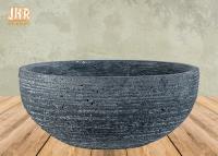 China Weathered Plant Pots Garden Flower Pots Clay Pot Planters Fiberclay Outdoor Planters Gray Color for sale