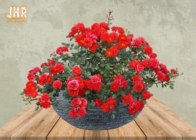 China Weathered Plant Pots Garden Flower Pots Clay Pot Planters Fiberclay Outdoor Planters Gray Color for sale