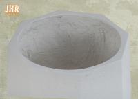 China Frosted Clay Plant Pots Homewares Decorative Items Geometric Flower Pots Garden Pots White Color for sale