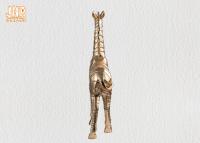 China Standing Gold Leaf Polyresin Animal Figurines Zebra Sculpture Table Statue Decor for sale